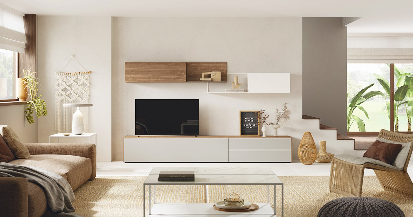 Mueble TV modular: diseño atemporal y funcionalidad personalizada