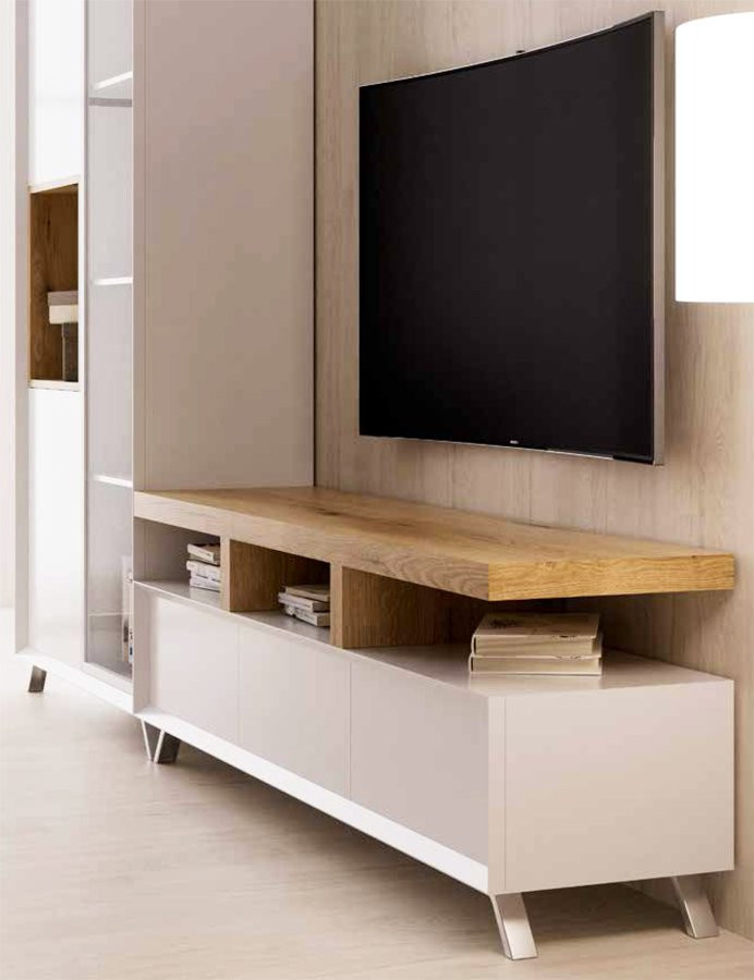 MUEBLE DE TV ELEGANTE Y CON GRAN ALACENAMIENTO Y ESTILO MODERNO
