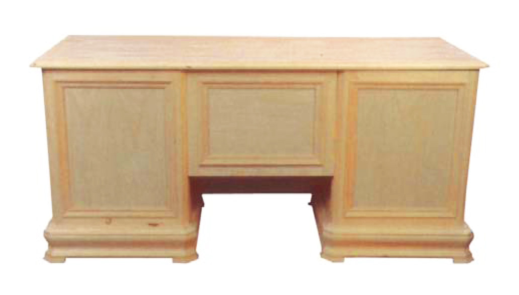 Mesa despacho en madera de pino macizo