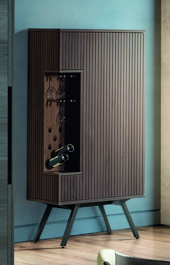 Vitrina bar fabricada en madera maciza de roble | Tudecora